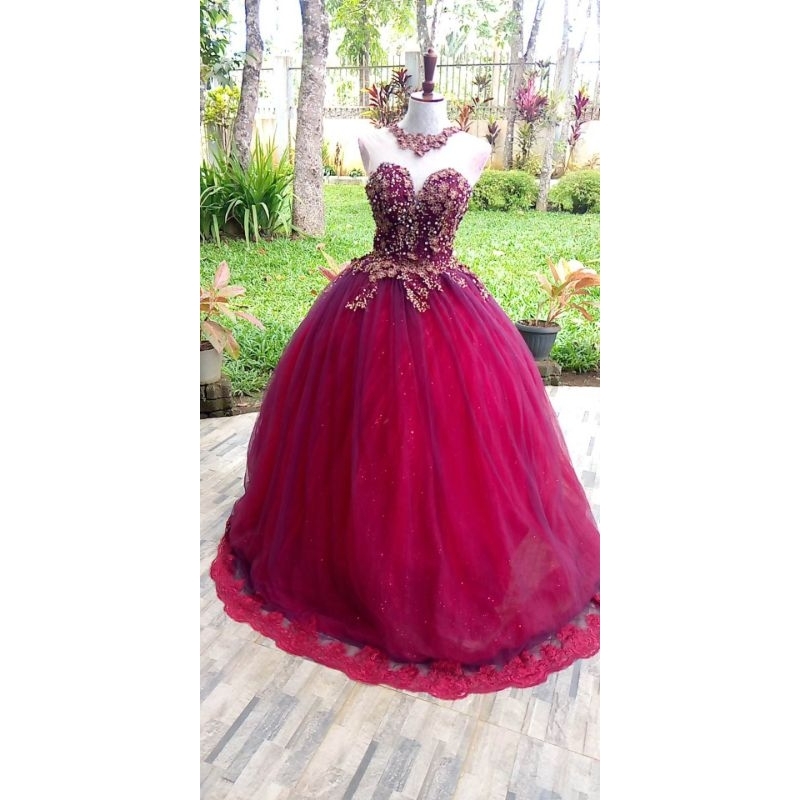DEBUT PURPLE/ BURGUNDY GOWN JS PROM FOR 18TH BIRTHDAY FASHION FOR ...