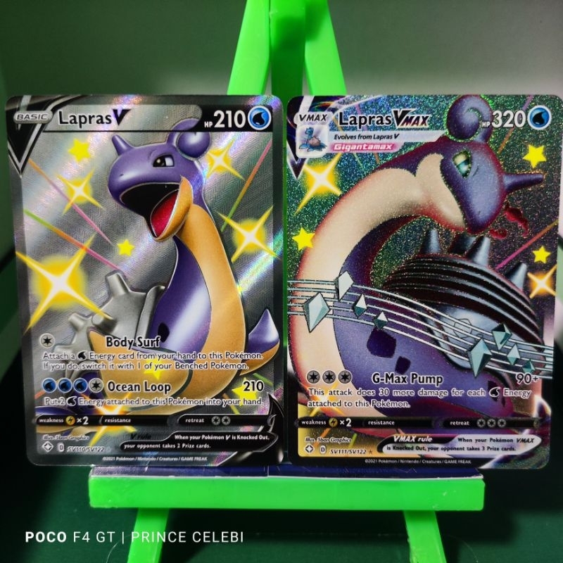 Pokemon TCG - Shiny Lapras V and Vmax | Shopee Philippines