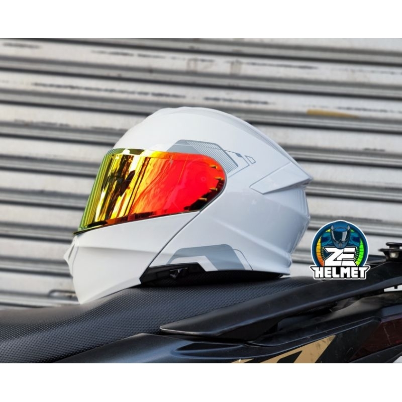 SPYDER FORCE PD WHITE - FLASH RED VISOR | Shopee Philippines