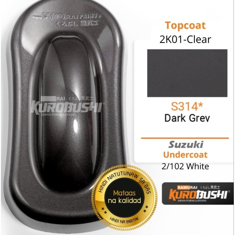 SAMURAI SPRAY PAINT DARK GREY S314** (SUZUKI SINGLE COLORS) 400ML ...