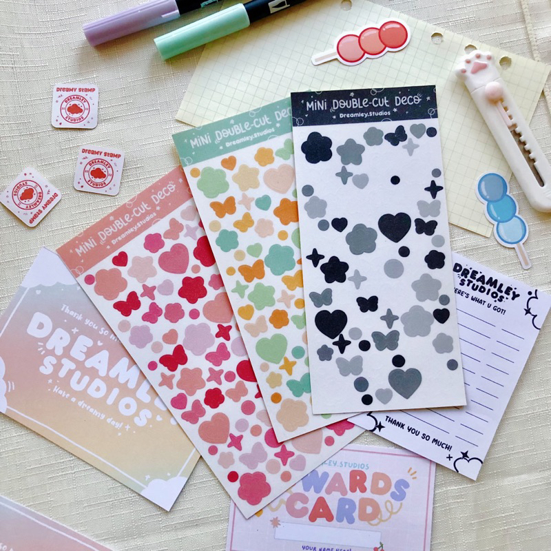 Dreamley.Studios Mini Double Cut Deco Stickers | Shopee Philippines