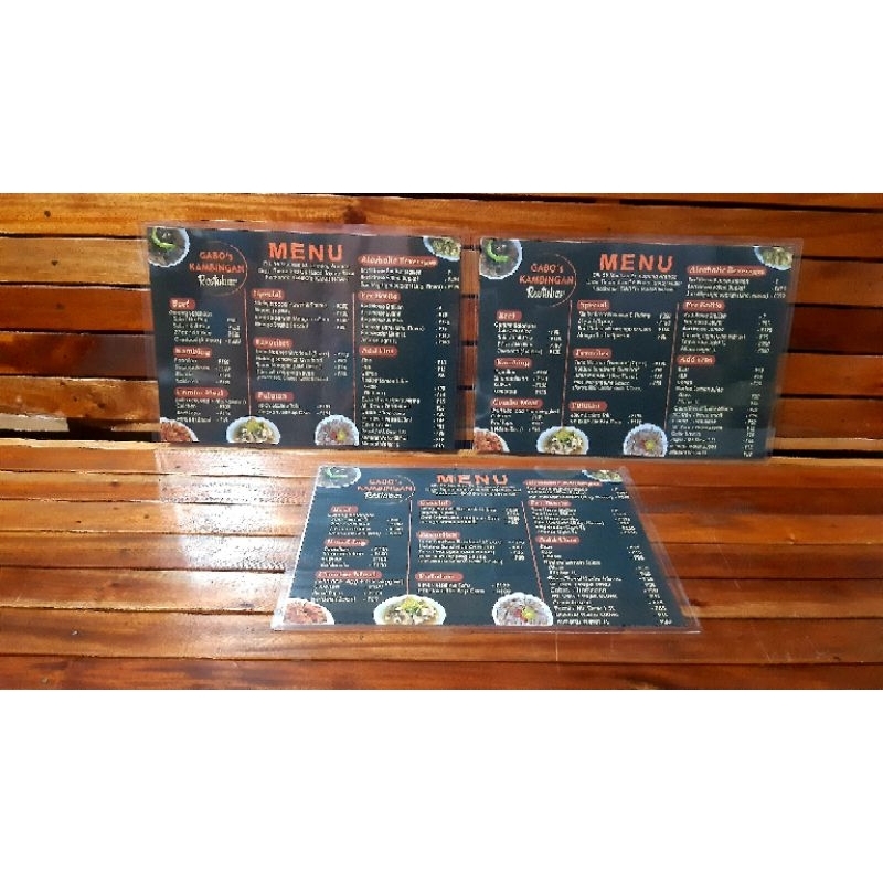 MENU BOARD A4 SIZE PLASTIC LAMINATED THICK 250gsm | Shopee Philippines