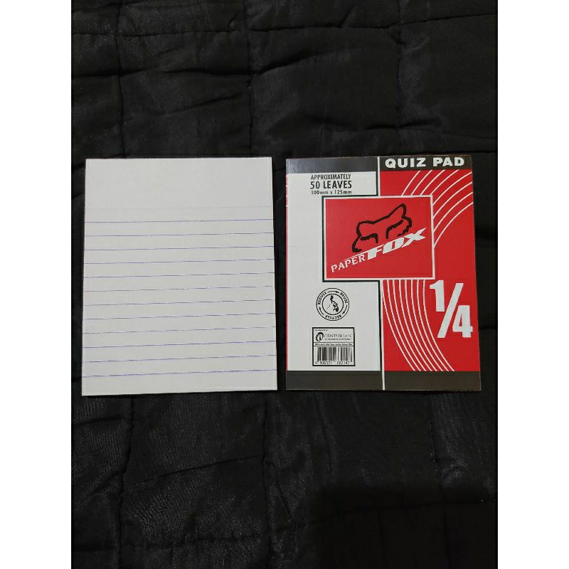 1/4 PAD PAPER 50 leaves / 1/4 QUIZ PAD PAPER | Shopee Philippines