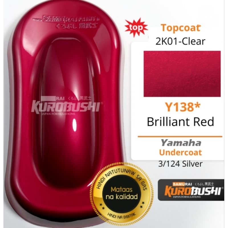 SAMURAI SPRAY PAINT BRILLIANT RED Y138 ( YAMAHA SINGLE COLORS) 400ML ...