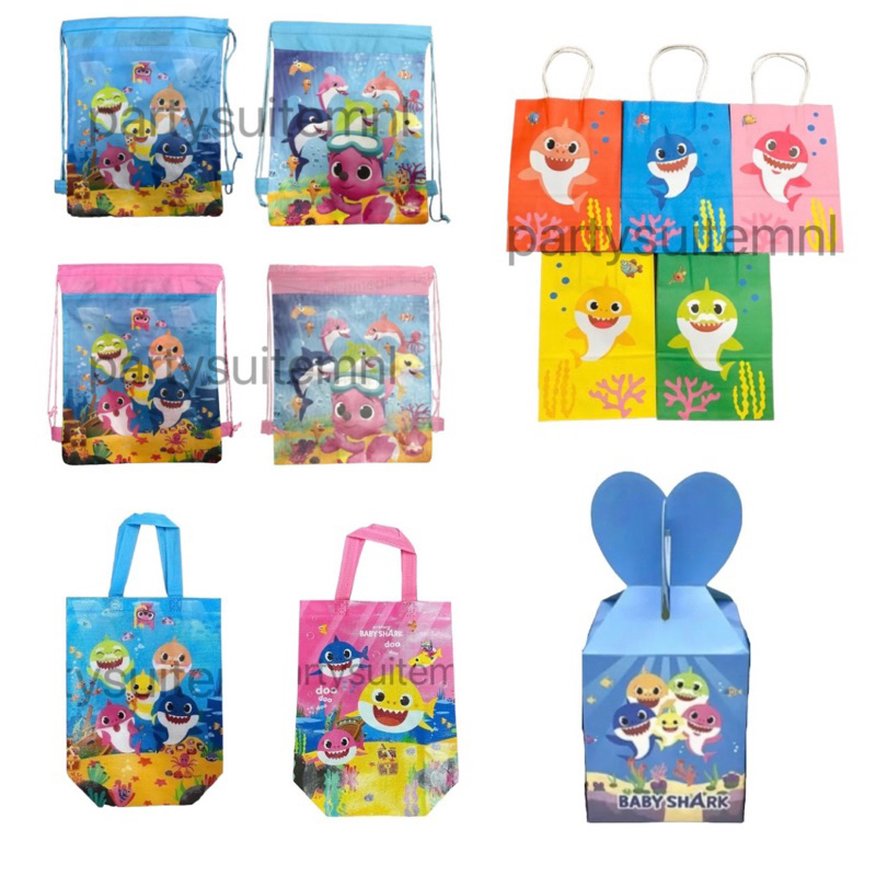 Fish Theme Kiddie Party Lootbags/ Paper Bags/ Drawstring Bags | Shopee ...