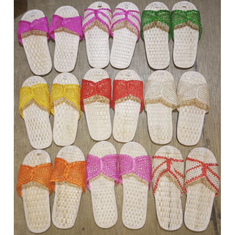 ABACA SLIPPER (FOR ADULT) ASSORTED/RANDOM NATIVE TSINELAS | Shopee ...