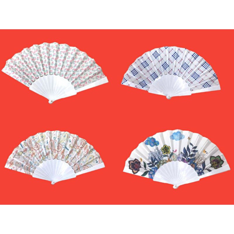 Plastic Printed Folding Fan - sold per piece | Shopee Philippines