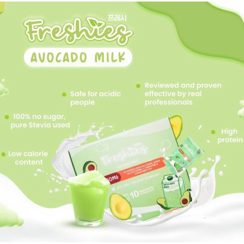 Freshies Avocado Milk Collagen Drink by Juju Glow | Shopee Philippines