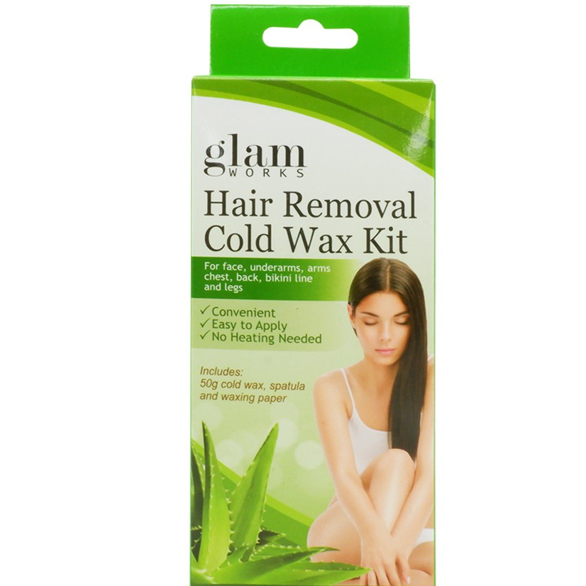 GLAMWORKS Hair Removal Cold Wax Kit Aloe and Vitamin E 50g | Shopee ...