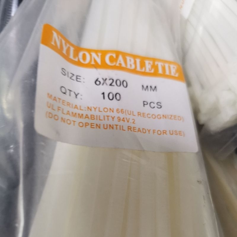 undersize 6x200mm nylom cable tie black | Shopee Philippines