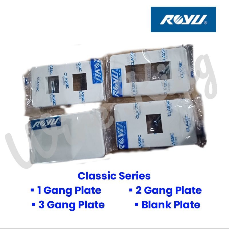 ROYU Classic Series Universal Outlet,1-Way Switch,1 Gang Plate,2 Gang ...