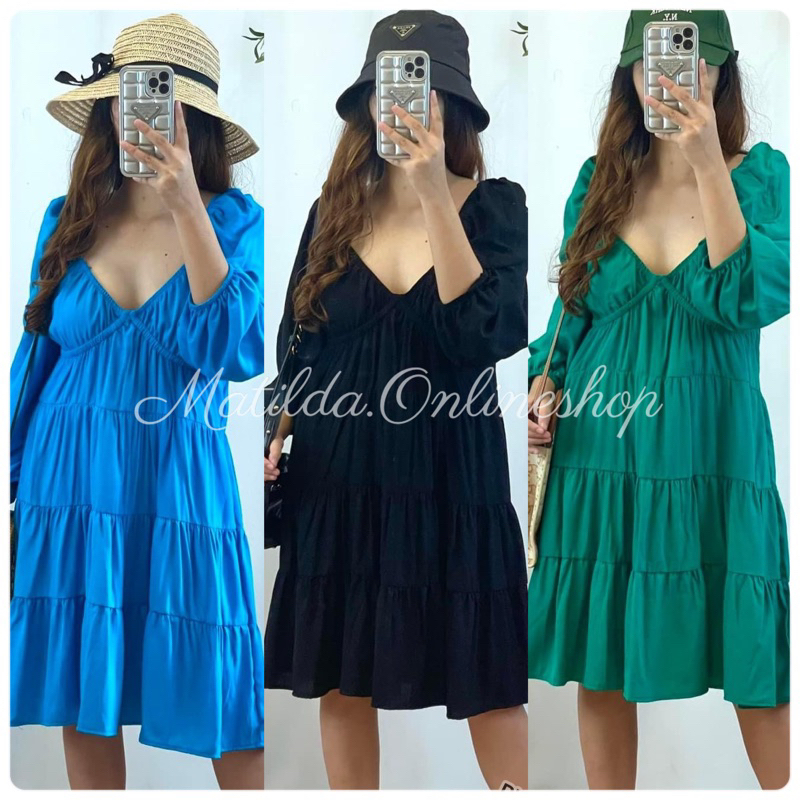 LOUIS LAYERED SOFT LINEN DRESS | SMALL-SL| matilda.clothing | Shopee ...