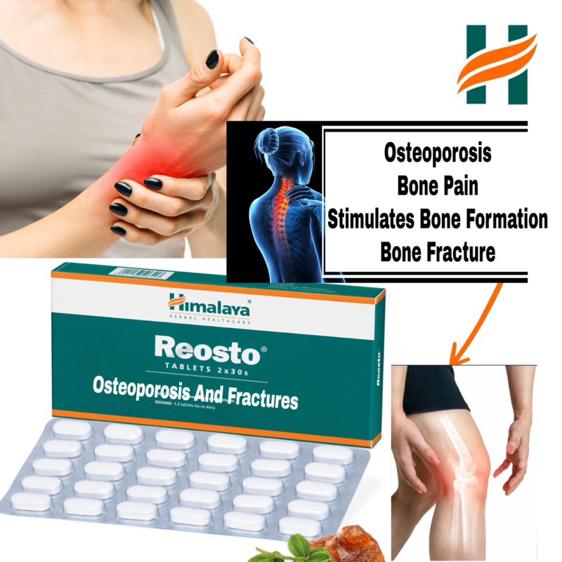 Himalaya Reosto For Osteoporosis Bone Pain And Fractures 60Tabs ...