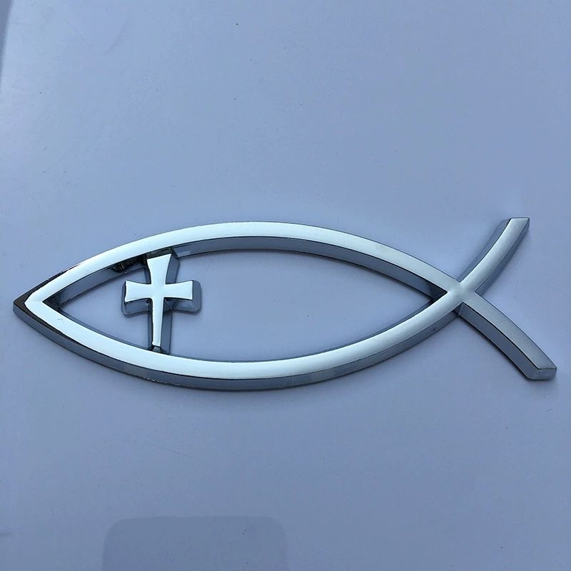 3d emblem, waterproof Jesus fish car emblem, car sticker | Shopee ...