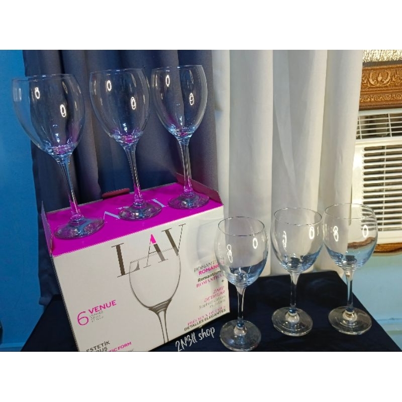 LAV 6-Piece All Purpose wine Glass Stemware Set(11 1/2 oz) | Giftable ...