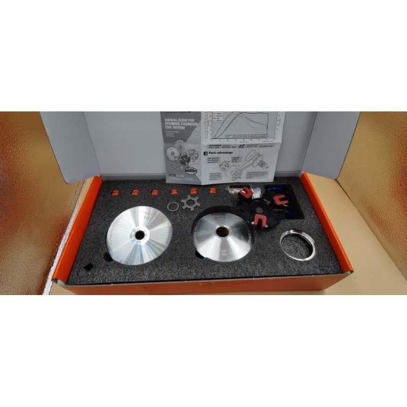 PITSBIKE THUNDER CVT SYSTEM V4 (FREE ADJUSTABLE FLYBALL FOR NMAX/AEROX ...