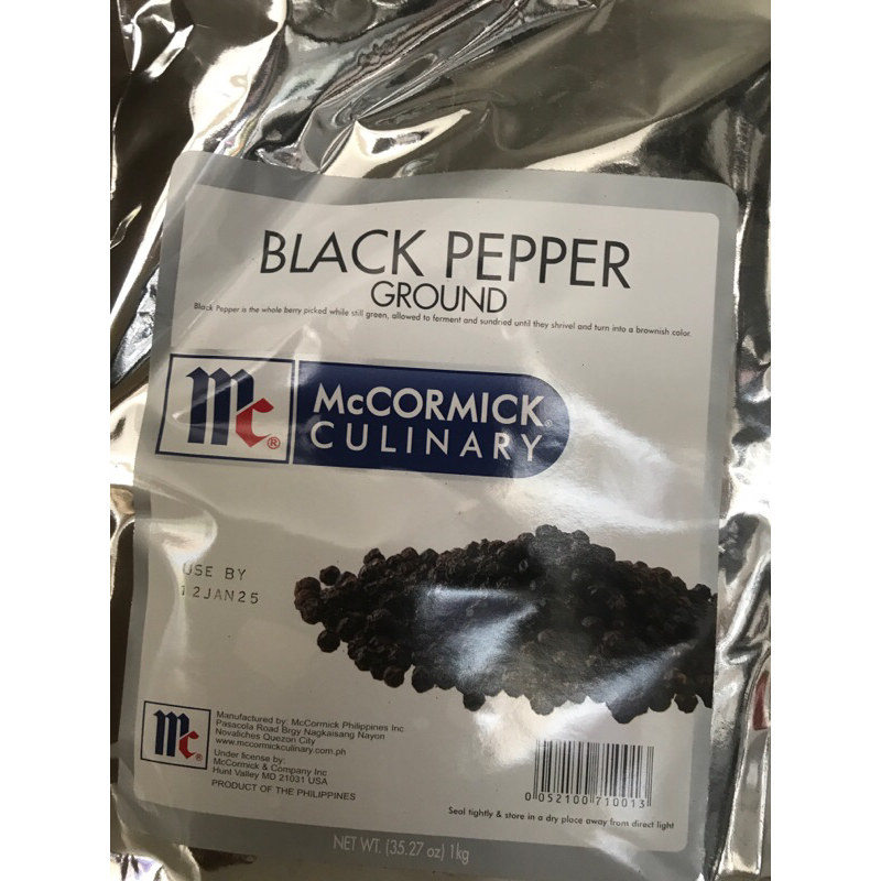 McCormick BLACK PEPPER GROUND 1kg | Shopee Philippines