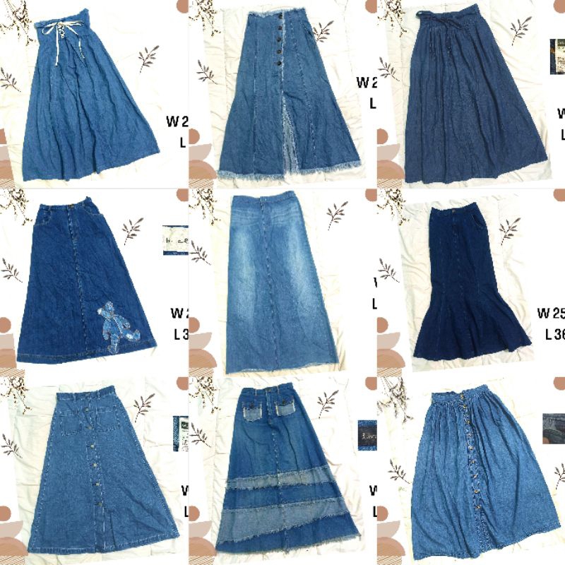 DENIM SKIRT CORDUROY SKIRT (size 28-29) | Shopee Philippines