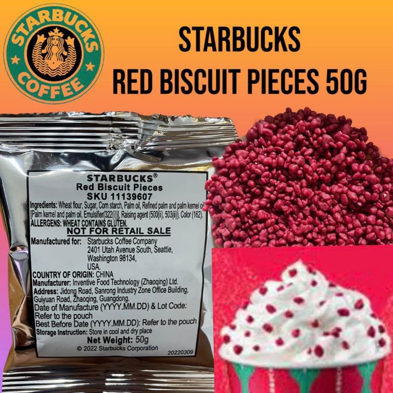 Starbucks Red Biscuit Pieces 50g | Shopee Philippines