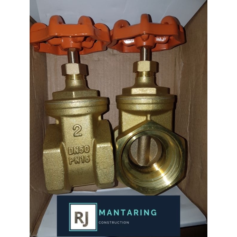 Double Lin Brass Gate Valve 2" | Shopee Philippines