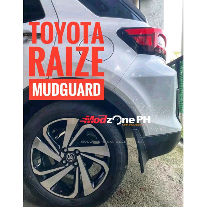 TOYOTA RAIZE OEM MUDGUARD 4PCS WITH SCREW BLACK FIT FOR E G TURBO 2022 ...