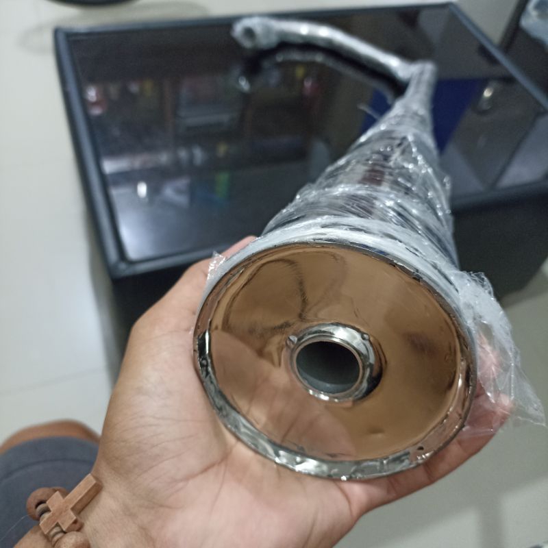 Stainless double elbow chicken pipe for kawasaki barako 1 & 2. | Shopee ...