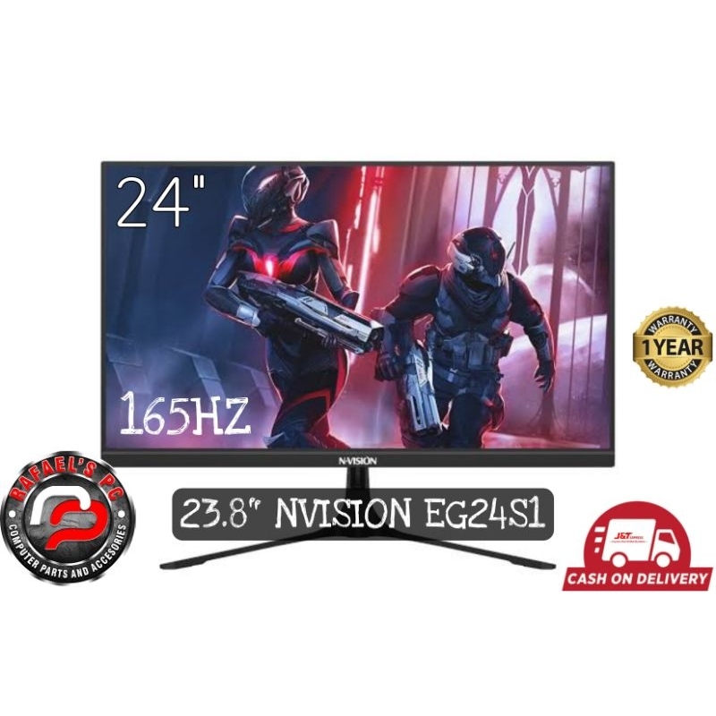 NVISION EG24S1 23.8″ 165HZ 1MS IPS GAMING MONITOR – BLACK | FULL HD ...