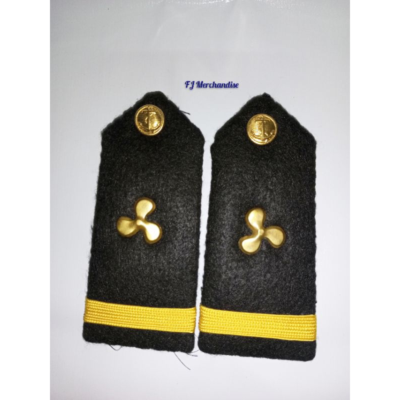 Marine/Seaman Shoulder Board with Propeller Plain Pin | Shopee Philippines
