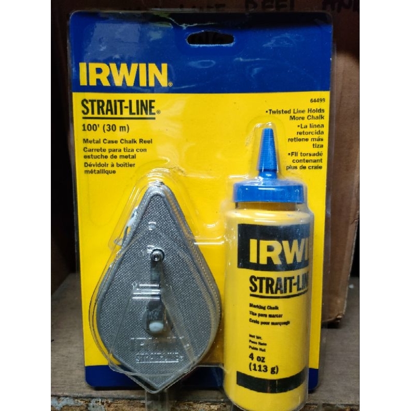 Irwin Strait-Line Chalk Line Reel Set 64-497, 64-498 Chalk Powder 64 ...