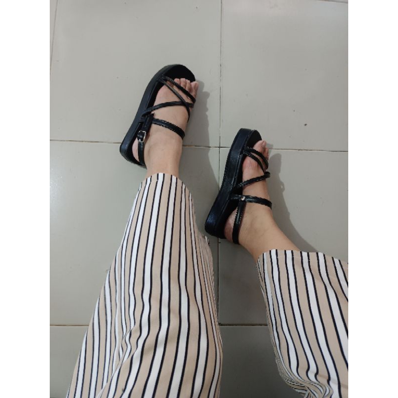 ae sole sandals 1inch platform wedge regular,plus size and customized | Shopee Philippines