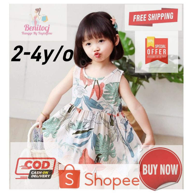 Sando Dress Kids Bestida Daster 2-4yrs old Girl Fashion Cartoon ...