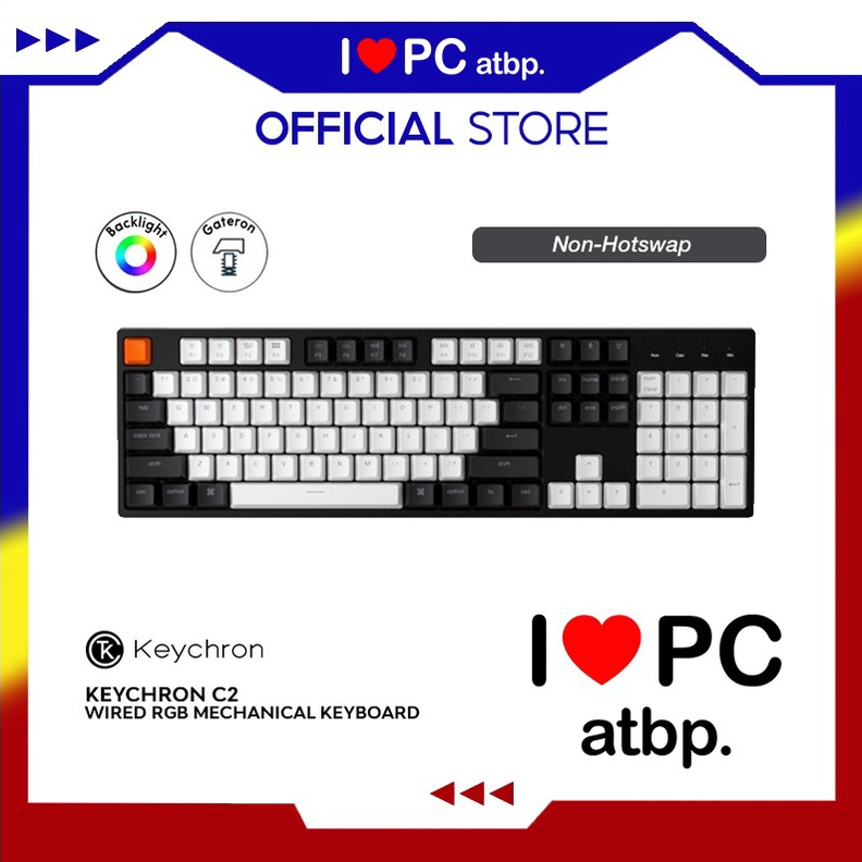 Keychron C2 Mechanical Keyboard (104-Full Size Layout, Wired, RGB ...
