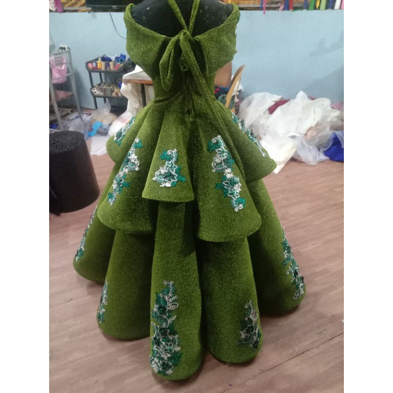 umbrella cone long gown | Shopee Philippines