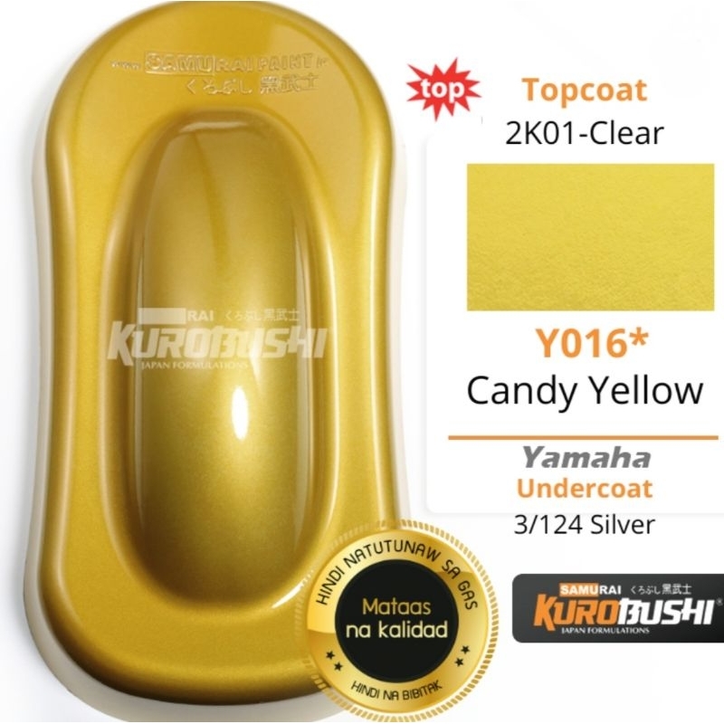 SAMURAI SPRAY PAINT CANDY YELLOW 016* ( YAMAHA SINGLE COLORS) 400ML ...