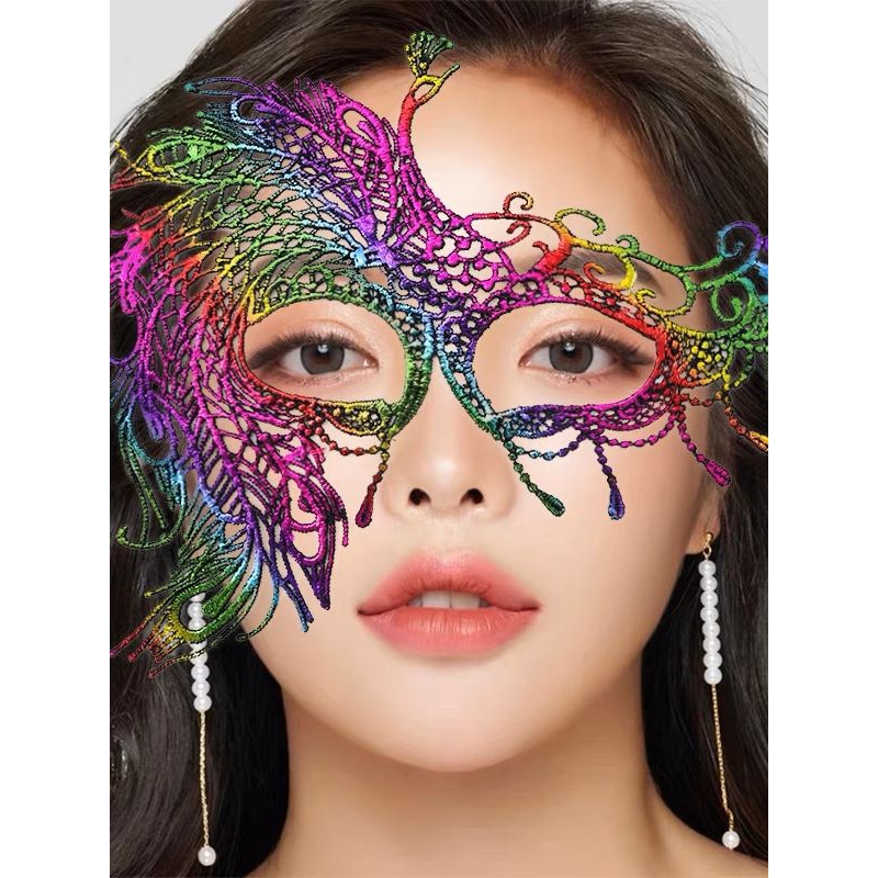 Adult Party Lace Mask Half Face Masquerade Halloween Props | Shopee ...