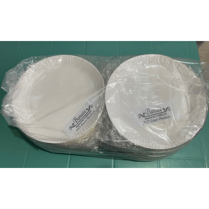 400pcs Disposable White Paper Plate, White Coated Paper Plate Bundle ...
