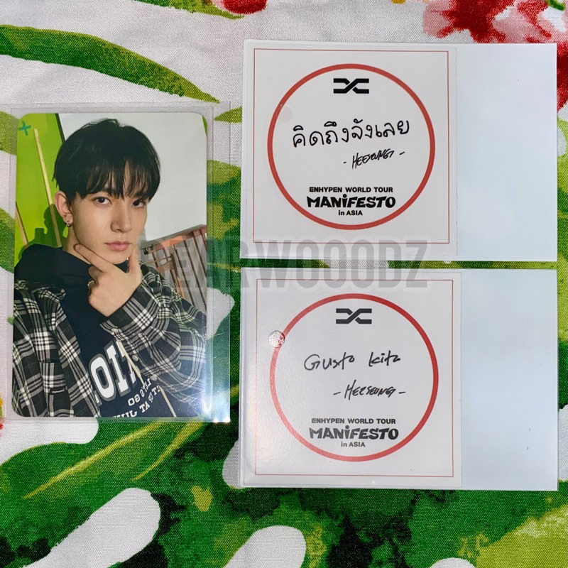 Enhypen Heeseung Manifesto Engene Zone Photocard Manila + Sticker ...