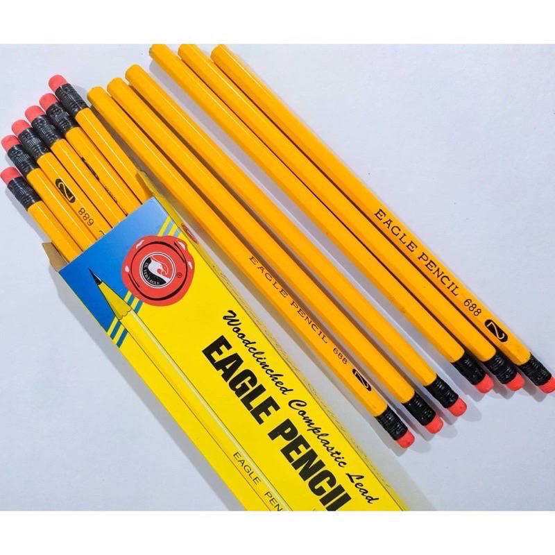 Original 12pcs #2, Mongol Pencil W/eraser lapis Art Dedicated Hand ...