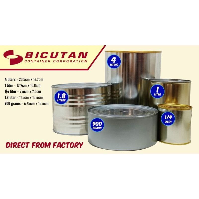 COIN BANK / ALKANSIYA IPON CHALLENGE PLAIN TIN CANS 4L, 1L, 1.8L, 900G, 1/4L - Direct from ...