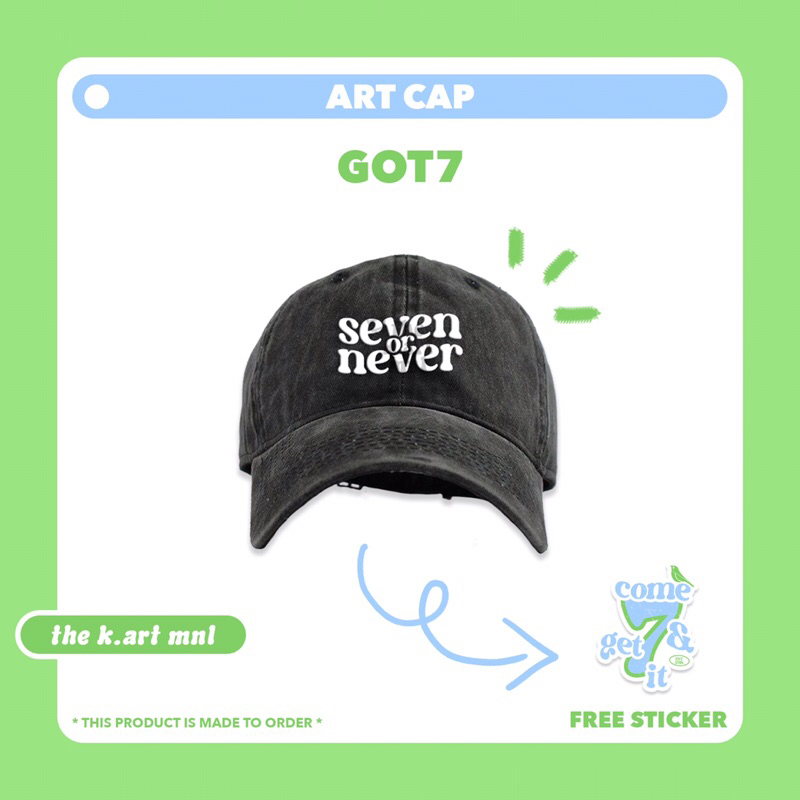 GOT7 9TH ANNIVERSARY 'SEVEN OR NEVER' - ART CAP | Shopee Philippines