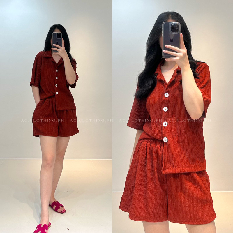 ELISE BANKOK INSPIRED COLLAR POLO TOP TERNO | Shopee Philippines