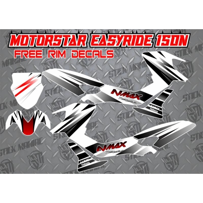 Motorstar Easyride 150n full body decals, free rim decals | Shopee ...
