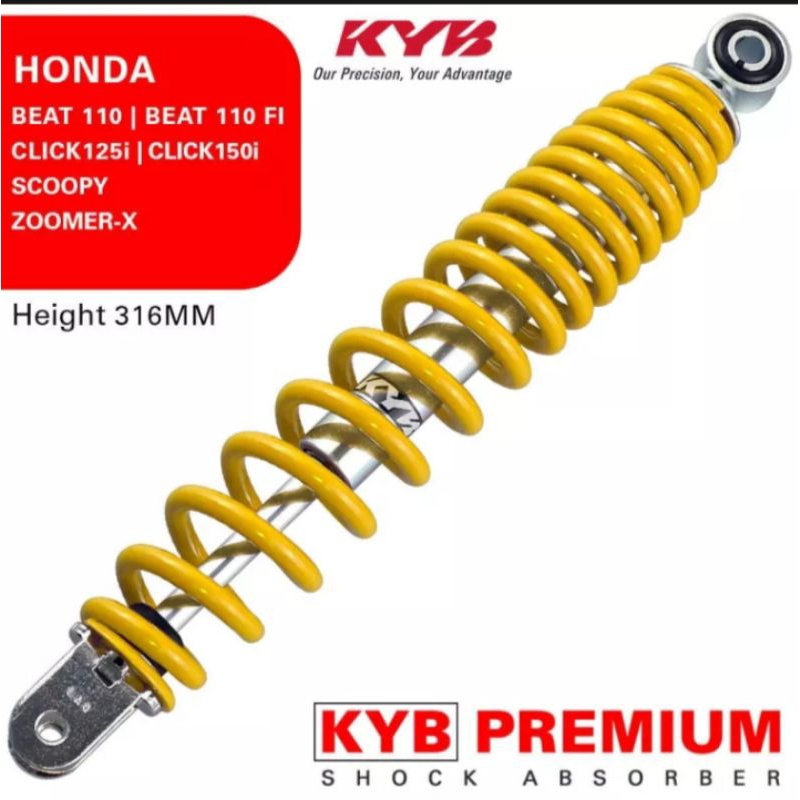 (KYB Premuim SHocK)---BeAT 110,FI,CLICK 125, 150i, ZOOMER -X SCOOPY ...