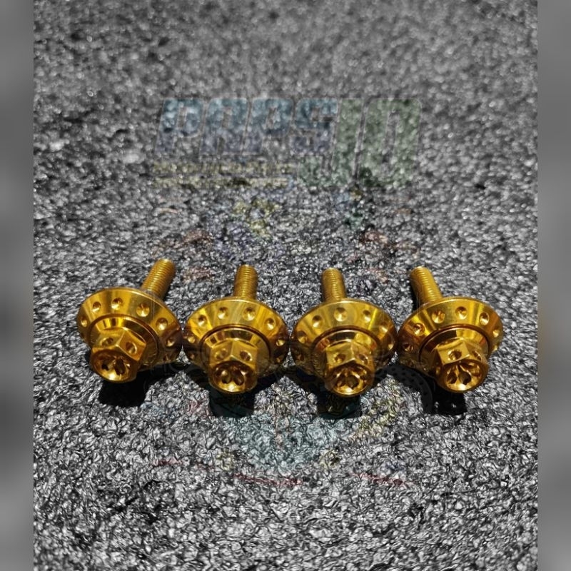 HENG VISOR BOLT WITH DOTTED WASHER SET NMAX V1 V2/AEROX V1 V2/ADV 4PCS ...