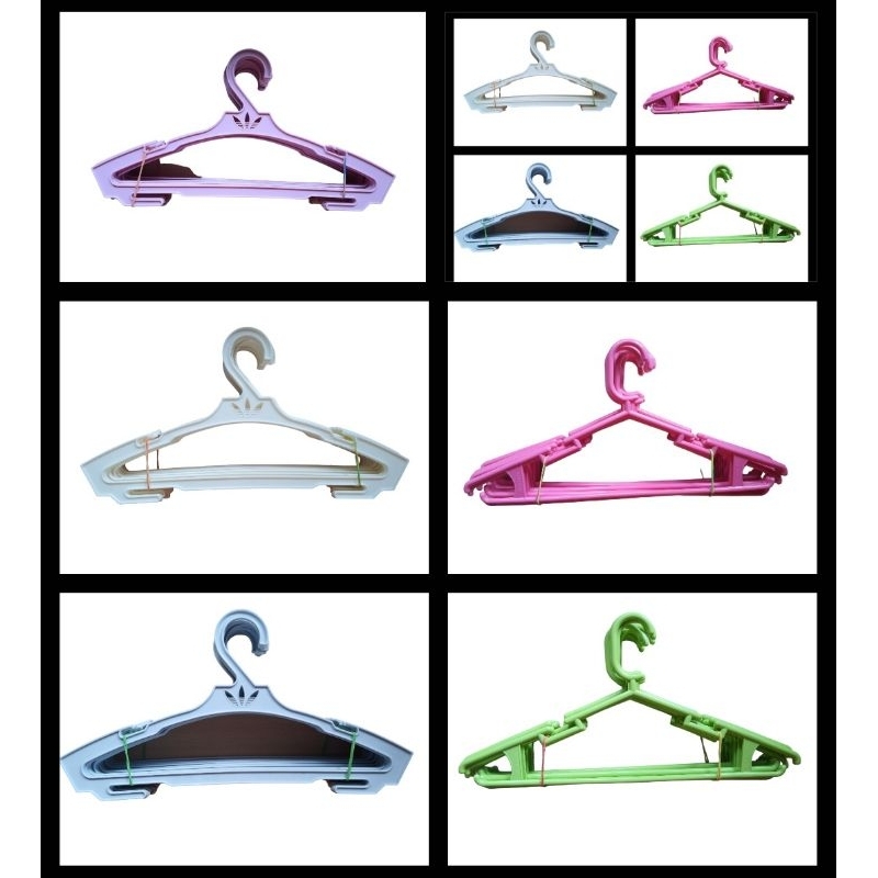12 Pieces Quality Plastic Hanger Regular Size | Shopee Philippines