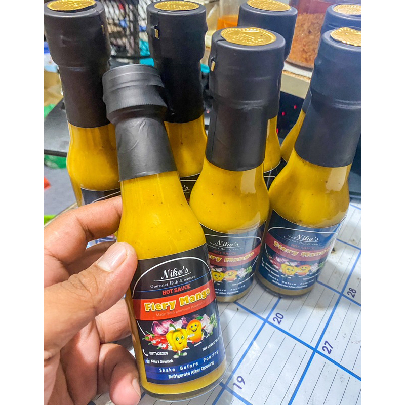 Mango Habanero Hotsauce 50ml & 150ml Glass Bottle by Niko’s Sinamak ...