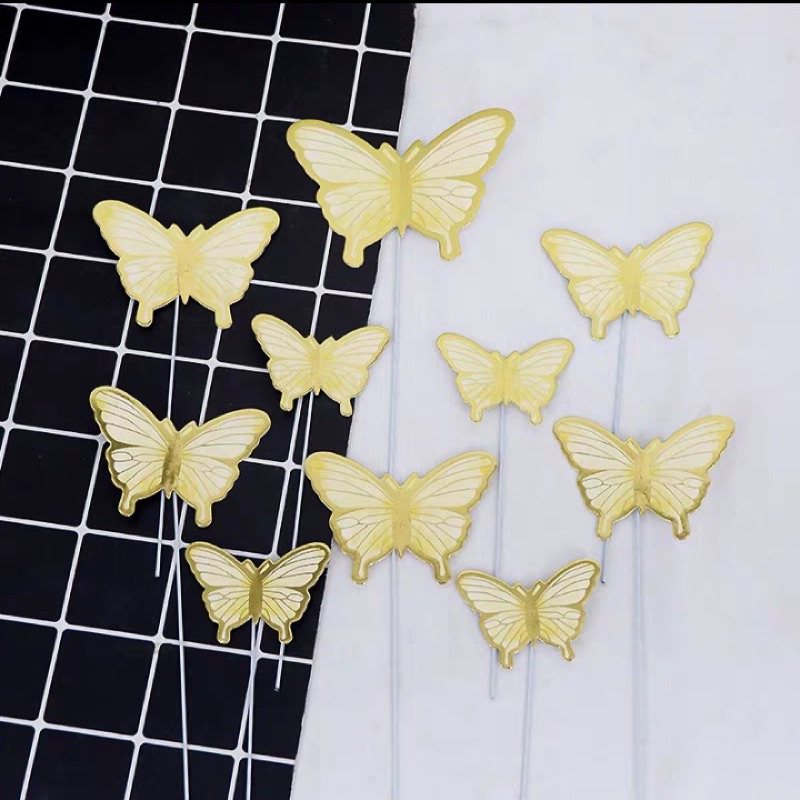 Butterfly Cake Topper cake Decoration baking 3D gold Rosegold pink ...