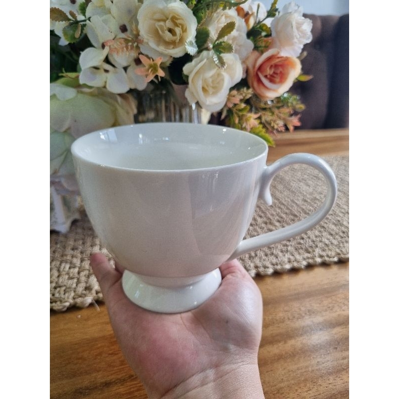 11 0z Glossy finish White mug Ceramic (babasagin) | Shopee Philippines
