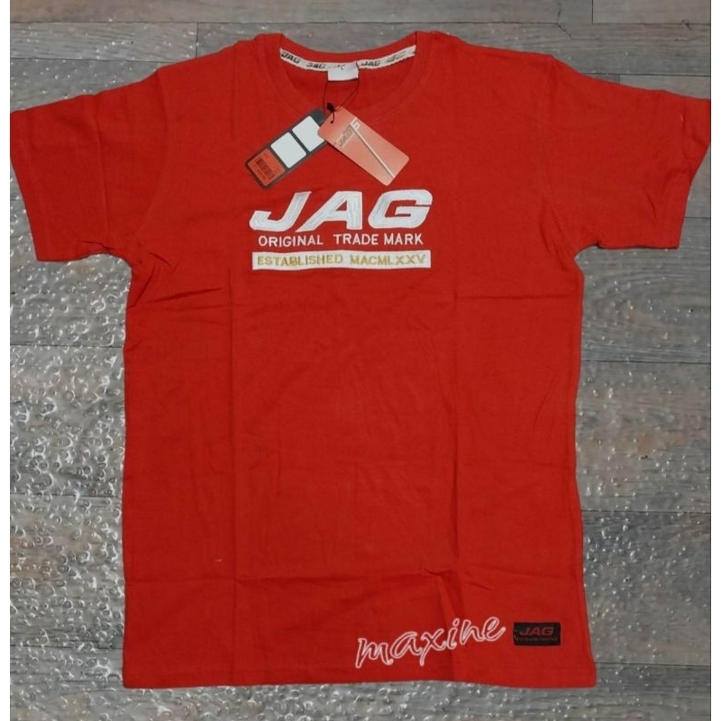 JAG Men's Tshirt Branded Overrun ( EMBROIDERY PRINT ) | Shopee Philippines
