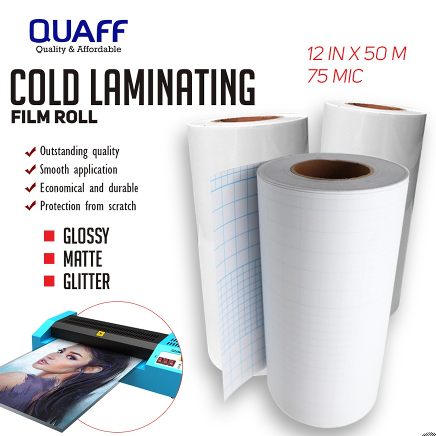 QUAFF PHOTO TOP ROLL 12inches X50m (GLITTER , GLOSSY , MATTE ) | Shopee ...